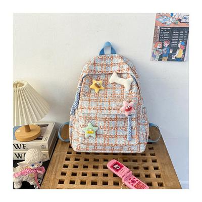 China Corduroy Backpack for Women 42x32x12cm Large Capacity Casual Daypack with Adjustable Shoulder Strap for sale