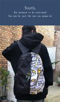 China Fashion Color Splicing Casual Backpack 43x30cm Oxford Cloth Large Capacity Student Bag for sale