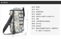 China Nylon Camo Double Shoulder Bucket Bag 36x17x12cm Large Capacity Outdoor Travel Backpack for sale