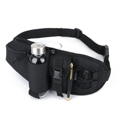 China Tactical Camouflage Waist Pack 38x15x3cm Waterproof Nylon Outdoor Sports Bag with Adjustable Strap for sale