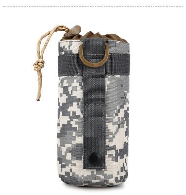 China Nylon Tactical Camouflage Water Bottle Bag 12x16x8cm Portable Hanging Pouch for sale
