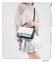 China Fashion Small Square Crossbody Bag 22x14.5x5.5cm PU Leather Adjustable Shoulder Strap for sale