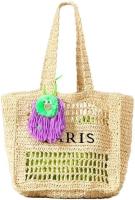 China Herald Straw Mesh Beach Tote Bag for Women Large Summer Lightweight Foldable Woven Shoulder Purse 12.6x11x5.9 for sale
