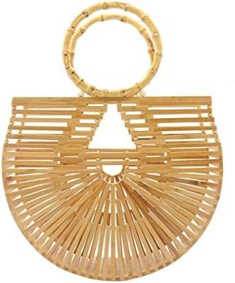 China Miuco Handmade Bamboo Tote Bag for Women Eco Friendly 11 inch Large Size for sale