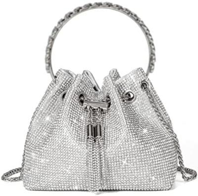 China Crystal Rhinestone Purse for Women Sparkly Clutch Handbag Crossbody Bag 17cm x 11cm x 15cm for sale