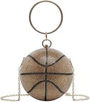 China Rhinestone Basketball Crossbody Bag 6.3 Inch Crystal Evening Clutch Purse for Women Wedding Party for sale