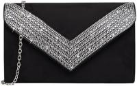 China Rhinestone Clutch Purse for Women Faux Suede Evening Bag with 47in Chain Shoulder Handbag for sale