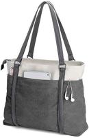 China Women Canvas Laptop Tote Bag 15.6 Inch Lightweight Work Handbag Purse for sale