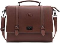 China Easegave Women's 17 Inch Laptop Briefcase Vintage Purple Saffiano Eco-Leather Multi-Compartment 3 lb Capacity for sale