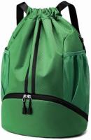 China Water Resistant Drawstring Backpack 25L with Shoe Compartment Wet Dry Gym Bag for Men Women for sale