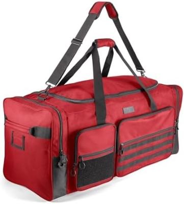 China Fitdom 130L 36 Inch Heavy Duty Extra Large Sports Duffle Bag with Adjustable Shoulder Strap and 7 Compartments for sale
