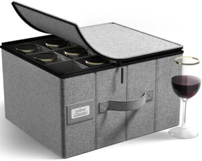 China Sorbus 8-Piece China Storage Containers with Felt Dividers for Moving and Transport for sale