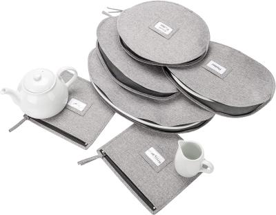 China Fine China Storage Set of 6 Cases for Platters Bowls Gravy Boats 20x15 Inch for sale