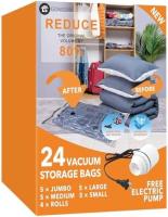 China 12 Pack Vacuum Storage Bags 4 Sizes Jumbo 40x30in Large 32x24in Space Saver Compression Bags Reusable for sale