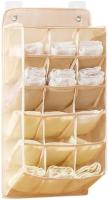 China 3D Mesh Hanging Closet Organizer 20 lb Capacity Wall Shelf Storage Bag Beige 2 Pack for sale