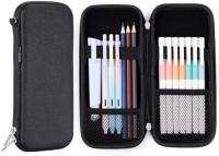 China Idream365 Hard Pencil Case Box for Adults Durable Pen Carrying Case with Zipper 8.46x3.93x1.18 Inches Black for sale