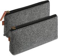 China Felt Pencil Case 2 Pack 8.2x4.5 Inch Zipper Pouch for Pens Markers Stationery for sale