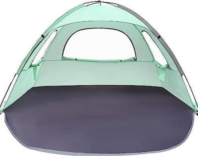 China WhiteFang Beach Tent Anti-UV Portable Sun Shade Shelter for 3-6 Person 8mm Fiberglass Rods UPF 50+ for sale