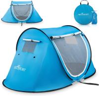 China Abco 2-Person Pop Up Tent Portable Cabana Water-Resistant UV Protection Sky Blue for sale
