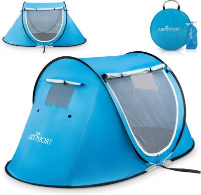 China Abco 2-Person Pop Up Tent Portable Cabana Water-Resistant UV Protection Sky Blue for sale