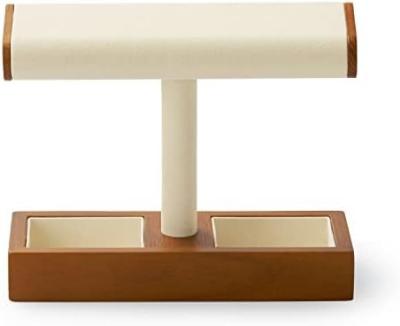 China Solid Wood T-Bar Watch Display Stand 20x7.5x16cm Watch Holder Organizer for Men for sale