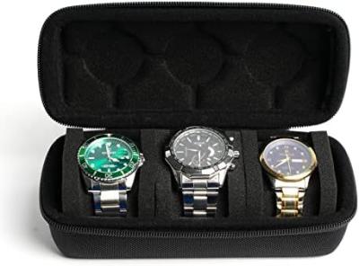 China Hard 3 Watch Travel Case Roll with Soft Foam Pillows Snug Fit All Sizes Nylon for sale