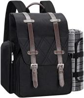 China Picnic Backpack for 4 Person with Insulated Cooler Bag 17x11.5x5.5 Inch and Wine Pouch for sale