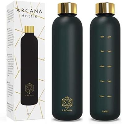 China ARCANA Motivational Water Bottle with Time Marker 1 Gallon BPA Free Tritan Plastic for sale