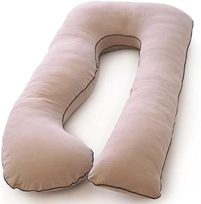 China U-Shape Full Body Pregnancy Pillow 53x31x7 Inch with Removable Cooling Cover Dark Grey for sale