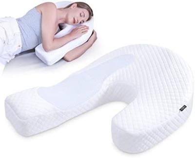 China Memory Foam Side Sleeper Pillow U-Shaped Contoured Support for Neck and Shoulder Pain Relief 6.5 inch Arm for sale