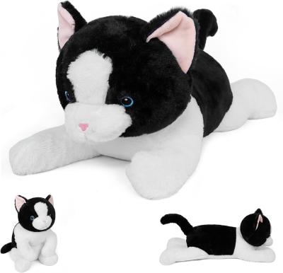 China 27 Inch 5 lbs Weighted Cat Plush Pillow Giant Stuffed Animal Cuddly Toy Gift for Adults Kids for sale