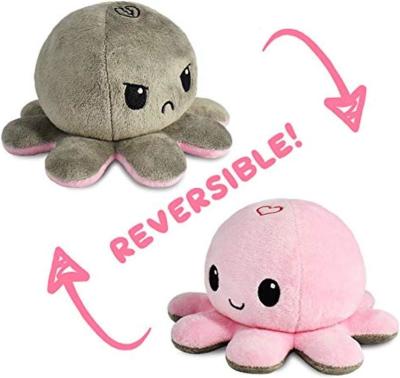 China TeeTurtle Reversible Octopus Plushie 7 inch Love Hate Sensory Fidget Toy Stuffed Animal for sale