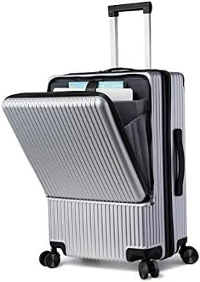 China 20in Aluminum Frame Hardside Spinner Luggage with TSA Lock USB Port and Cup Holder for sale
