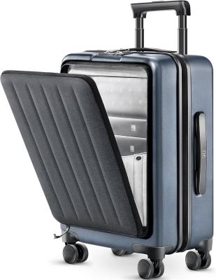 China 22x14x9 Airline Approved Carry On Luggage 20 Inch Hardside PC with Front Laptop Compartment for sale