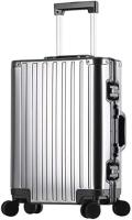 China Sindermore 20 Inch Aluminum Hardside Carry On Luggage Cabin Suitcase Silver 36L for sale