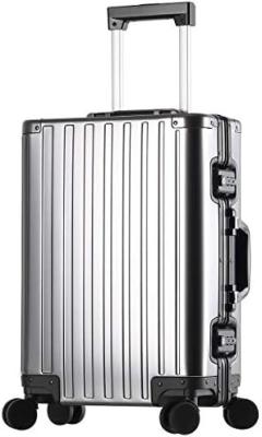 China Sindermore 20 Inch Aluminum Hardside Carry On Luggage Cabin Suitcase Silver 36L for sale