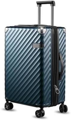 China 20 Inch Polycarbonate Expandable Hard Shell Carry On Luggage 35L Airline Approved Spinner Suitcase for sale
