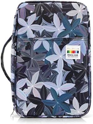 China 304 Slots Color Pencil Case Organizer with Hand Strap Oxford Canvas Zipper 32.5x11x22.5cm for sale