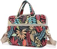 China Printed Canvas Laptop Bag for 12.5-14 Inch Laptop with Padded Interior and Shoulder Strap for sale