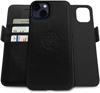 China iPhone 13 Wallet Case 2-in-1 Shockproof Detachable Vegan Leather MagSafe Compatible RFID Protection for sale