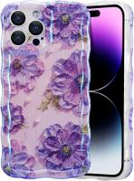 China iPhone 12 Pro Max 6.7 Inch Retro Oil Print Glossy Wavy Edge TPU Phone Case for sale