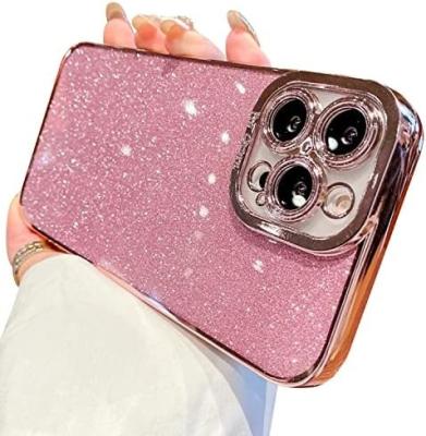 China iPhone 12 Pro Max Clear Case with Built-in Glitter Luxury Shiny Paper 6.7 inch for sale
