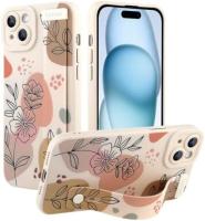 China iPhone 12 Pro Max Silicone Case with Adjustable Wrist Strap Cute Floral Pattern for sale