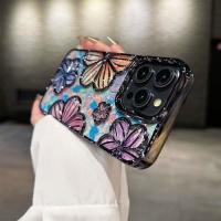 China iPhone 12 Pro Max Case 6.7 Inch Clear 3D Flower Phone Case for Women Luxury Plating Floral Cover for sale