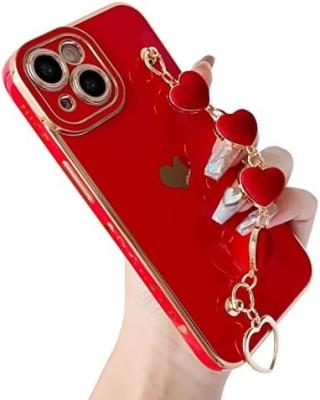 China iPhone 12 Pro Max Case with Love Heart Wrist Strap Chain Soft Protective Cover for sale