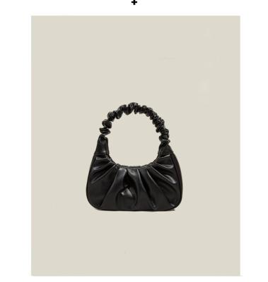 China PETITE SIMONE Ruched Shoulder Handbag for Women PU Leather Mini Clutch Hobo Bag 90s Chic Trendy Purse for sale