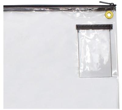 China Interoffice Transit Clear Mailbag 15x20 Inch Heavy Vinyl Reusable Document Bag for sale