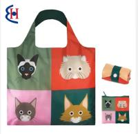 China Wholesale RPET Recycled Polyester Durable Large Shopping Reusable Grocery Tote Bags 50x69cm for sale