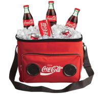 China 24 Can Insulated Cooler Bag with Bluetooth Speaker, 12H Cooling, Adjustable Shoulder Strap for Camping Fishing Beach for sale