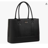 China 15.6 Inch Laptop Bag for Women Waterproof PU Leather Business Tote Shoulder Handbag Office Briefcase for sale